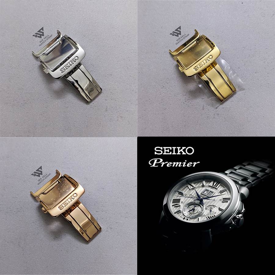 SEIKO OEM CLASP: 18MM DEPLOYANT CLASP "SEIKO PREMIER SERIES" WITH ENGR ...