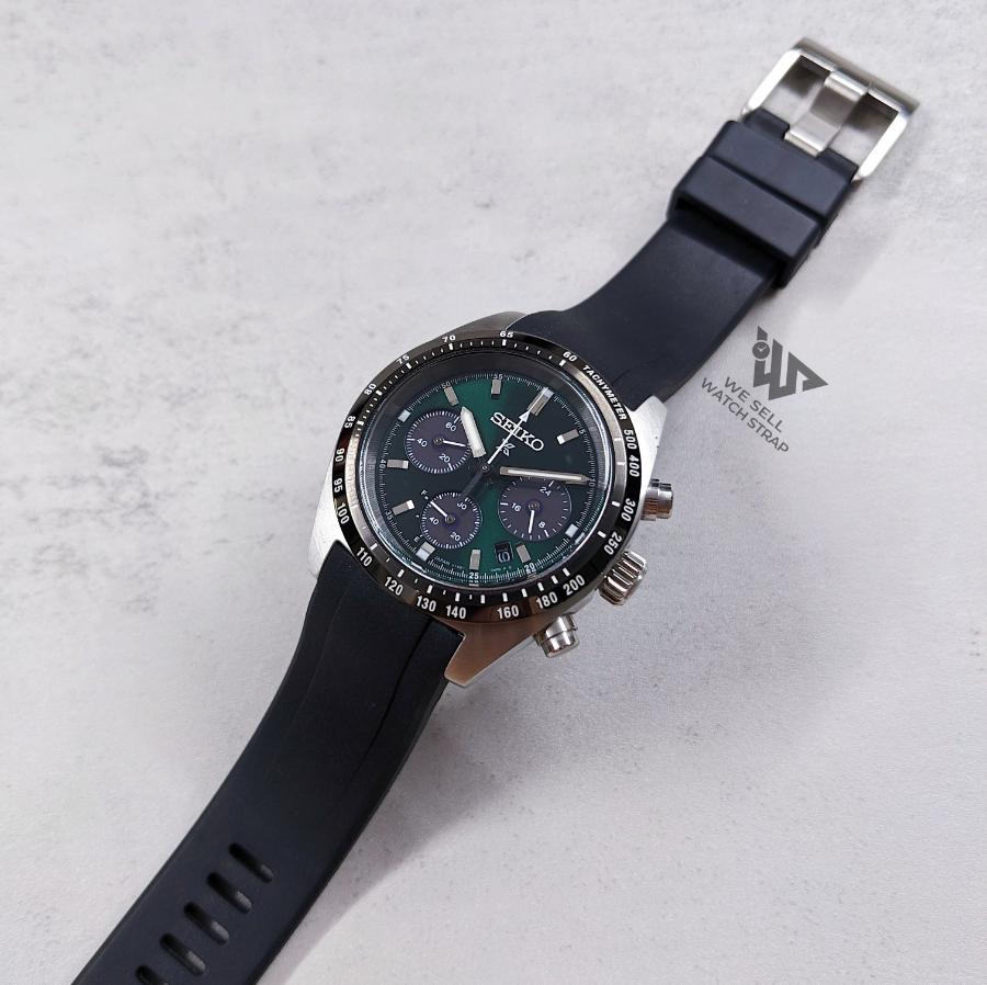 CURVED-END TPU RUBBER STRAP FOR SEIKO SPEEDTIMER 39MM – We Sell Watch Strap